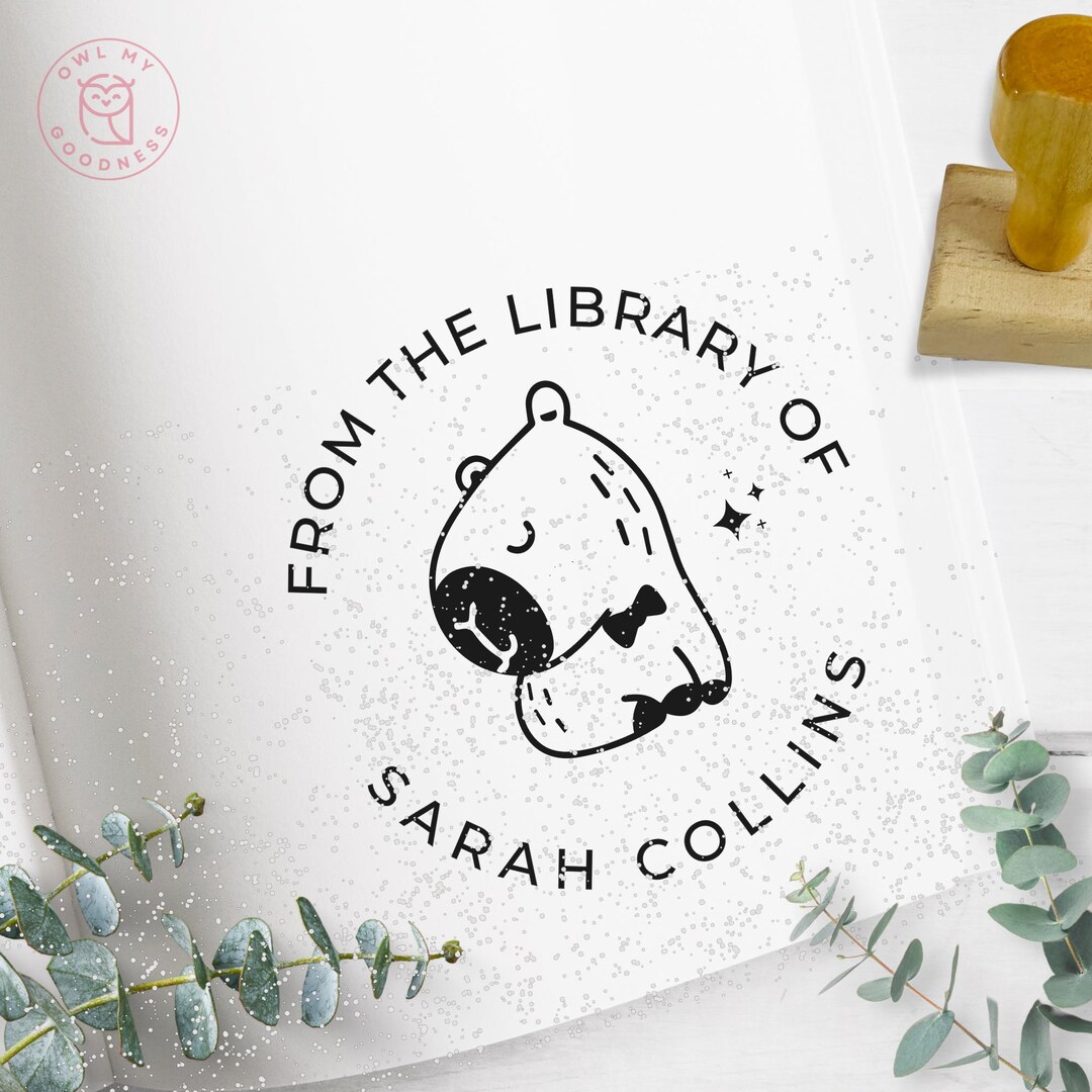 Capybara Book Stamp, Cute Animal Stamps, Self-ink Stamps, Wood Stamps ...