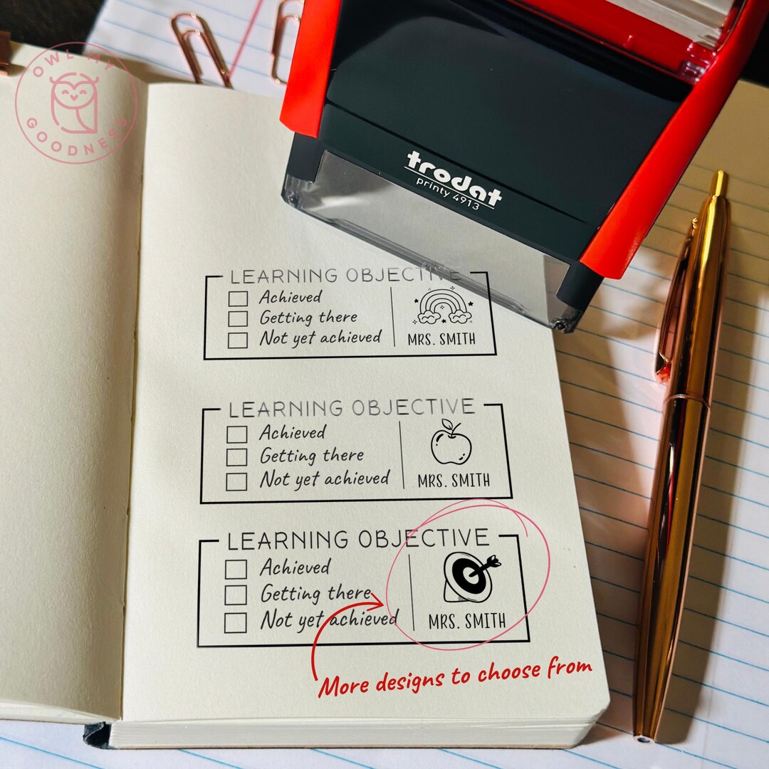 Teacher Stamp, Teacher Objective Stamp, Teaching Stamp, Grading Stamp ...