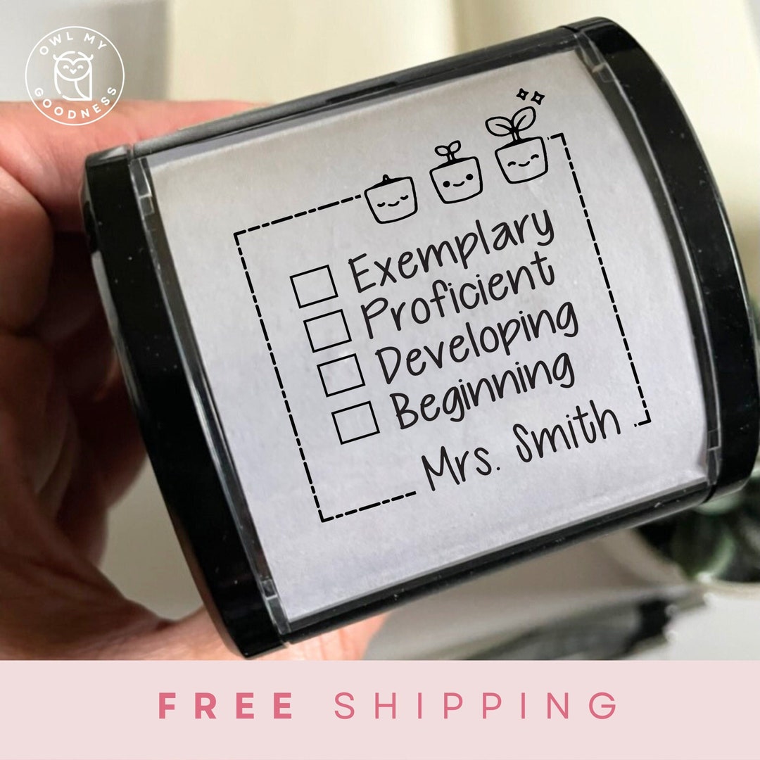 Grading Stamps for Teachers, Teacher Grade Stamp, Custom Text Teacher ...