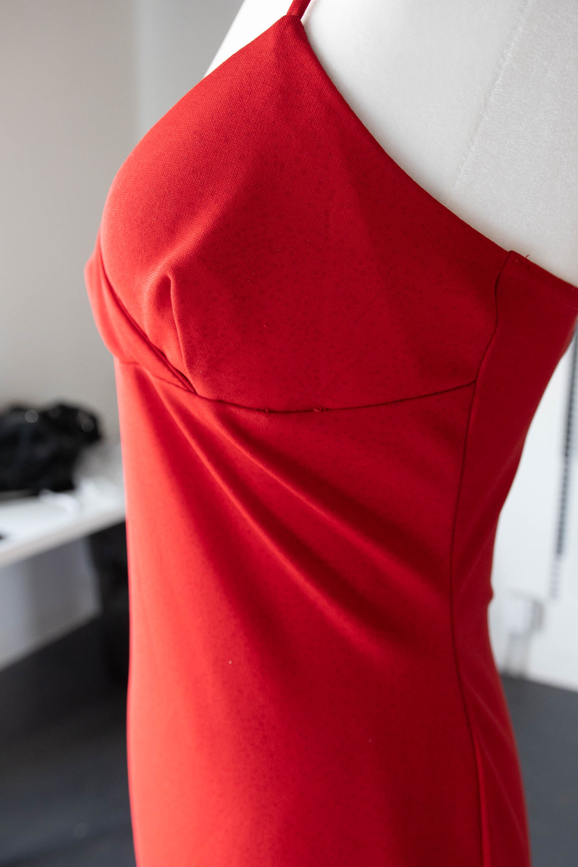 Sexy Classic Red Vintage 2000s 90s Y2K Minimal Thrifted Dress - Etsy