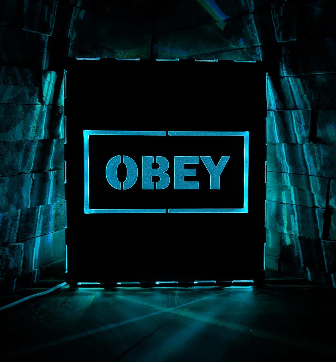 Obey LED Desk Light: They Live Memorabilia, Handmade Steel Sign - Etsy