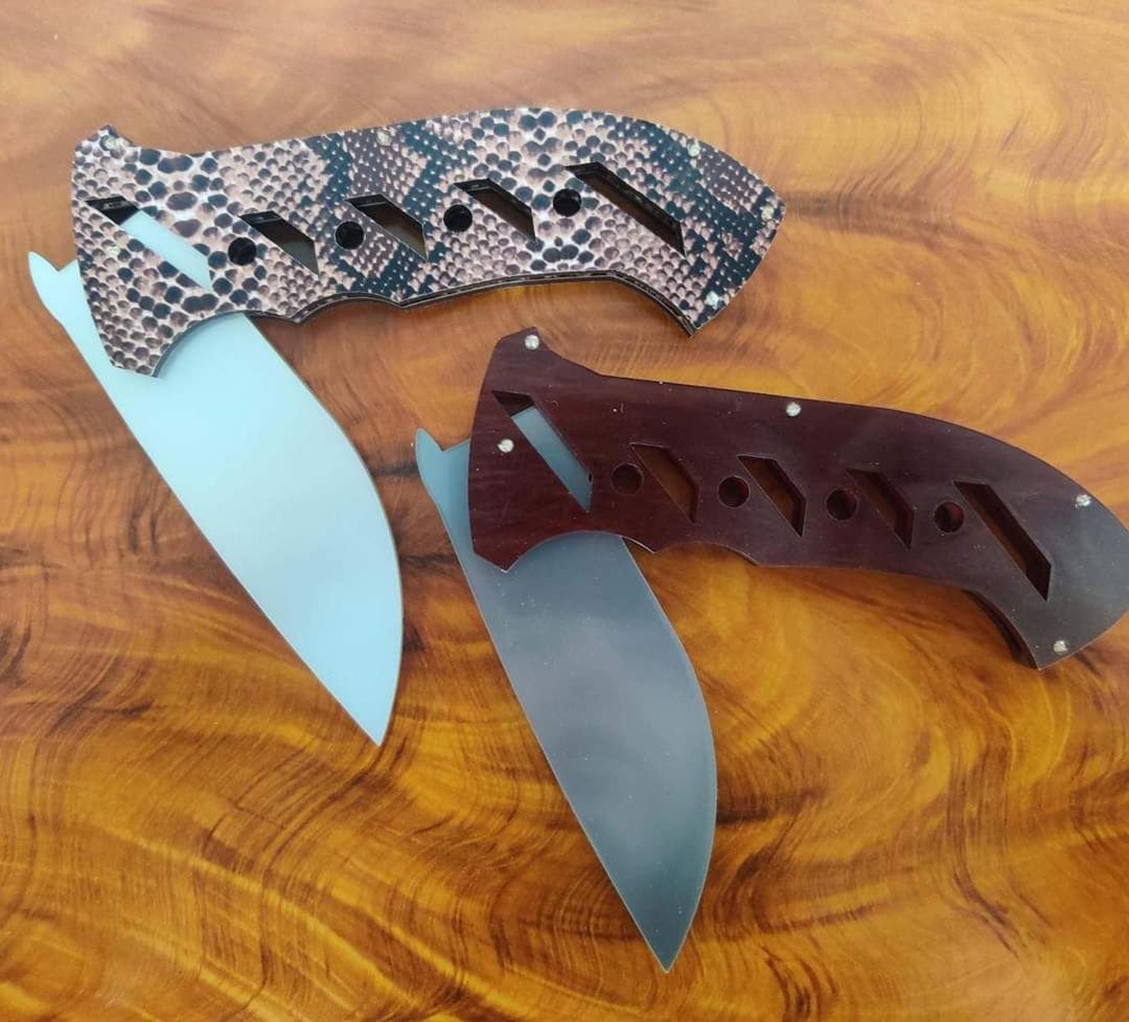 Laser Cut Folding Pocket Knife DIY Kit Wooden Knife Kit - Etsy