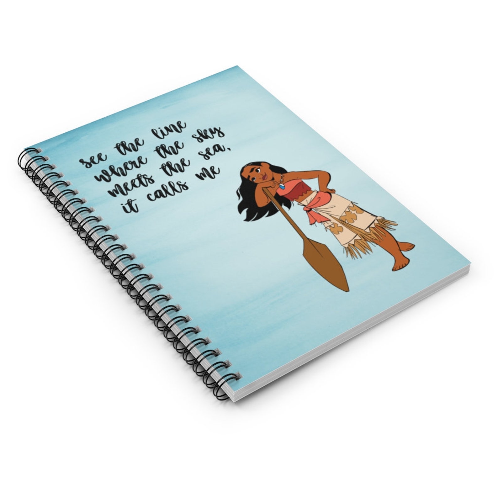 Moana Wayfinder Journal, Disney Sea How Far I'll Go Quote Spiral ...