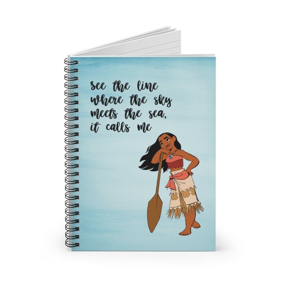 Moana Wayfinder Journal Disney Sea How Far I'll Go Quote | Etsy