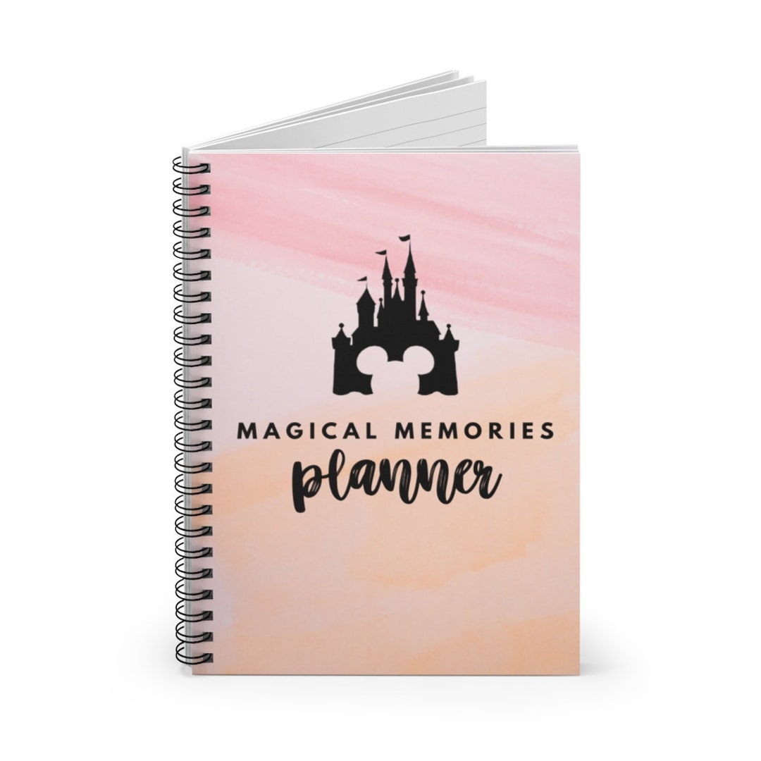 Disney Vacation Trip Magical Memories Planner Spiral Notebook - Ruled ...