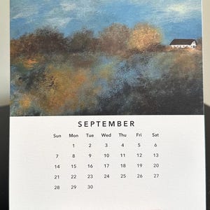 2025 Cottage Calendar, 12 Art Prints, Wood Easel, Monthly, Cottages - Etsy