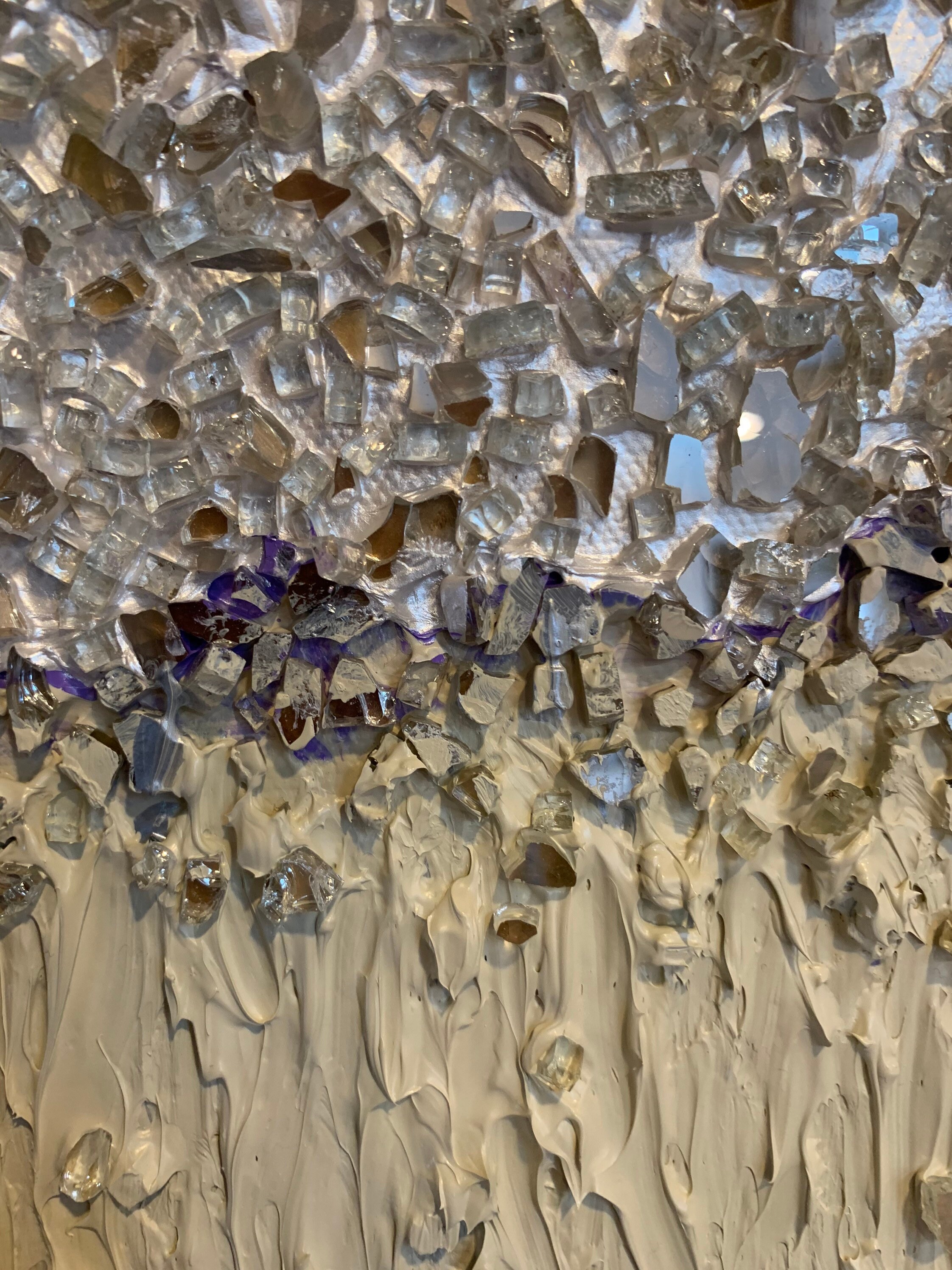 Mirrored Musings, Modern Art, Acrylic and Crushed Glass, Original ...