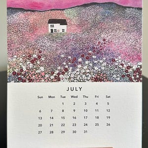 2025 Cottage Calendar, 12 Art Prints, Wood Easel, Monthly, Cottages - Etsy