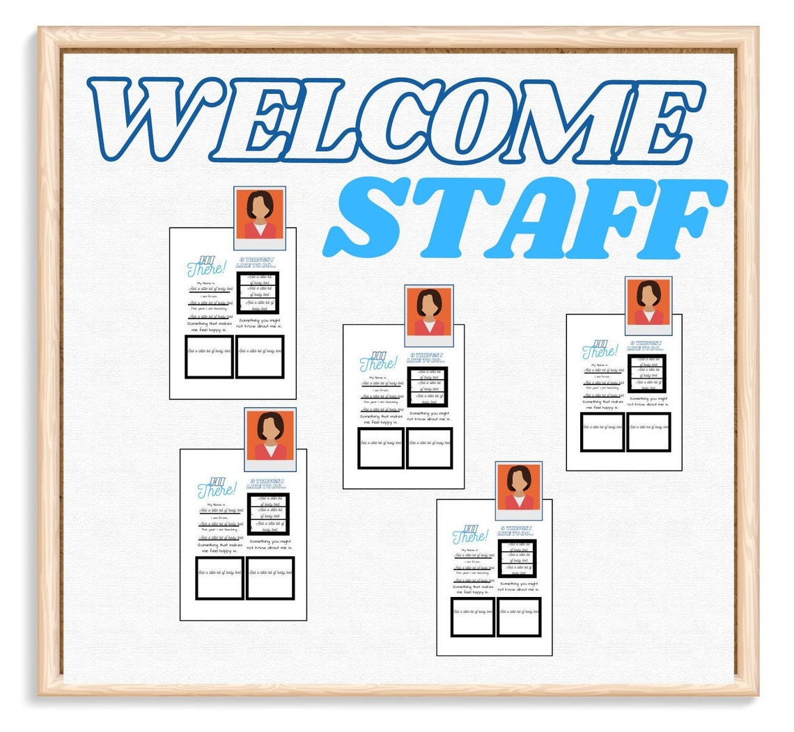Welcome/get to Know New Staff Bulletin Board! Printable! - Etsy