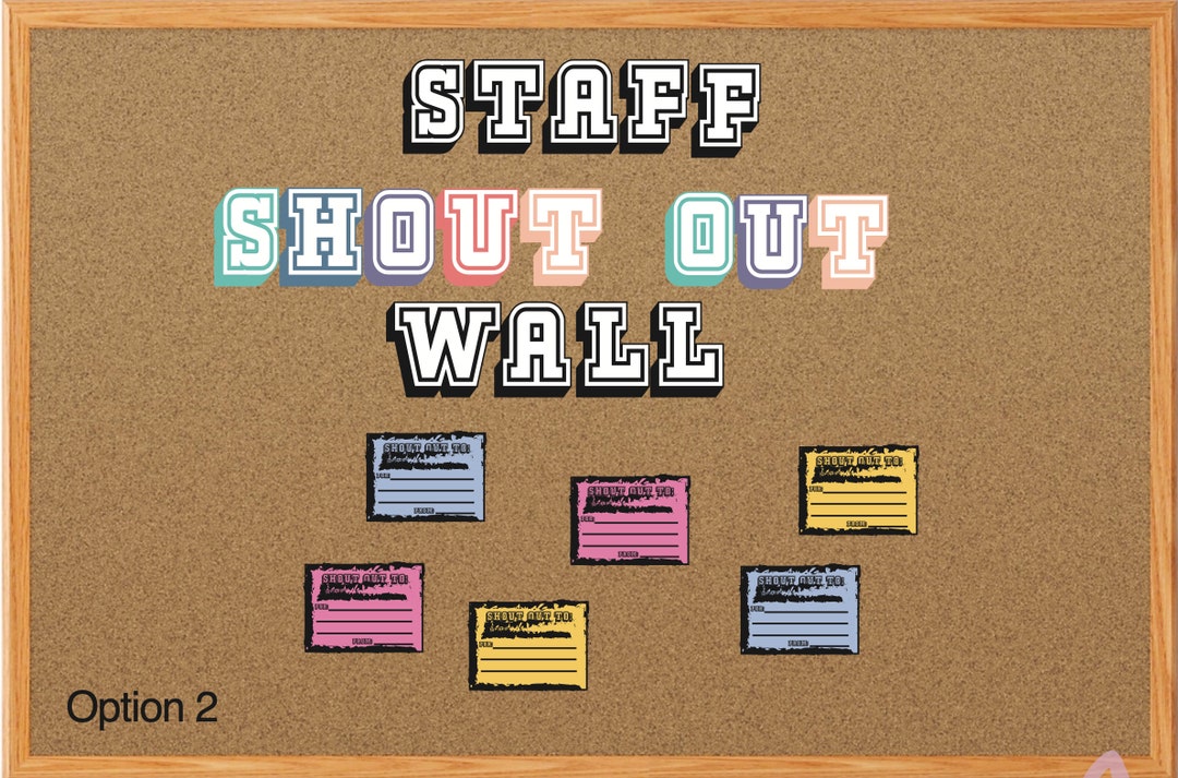 Staff Shout Out Wall Letters Digital Download - Etsy