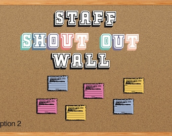 Shout Out Bulletin Board Digital Download to Printout - Etsy