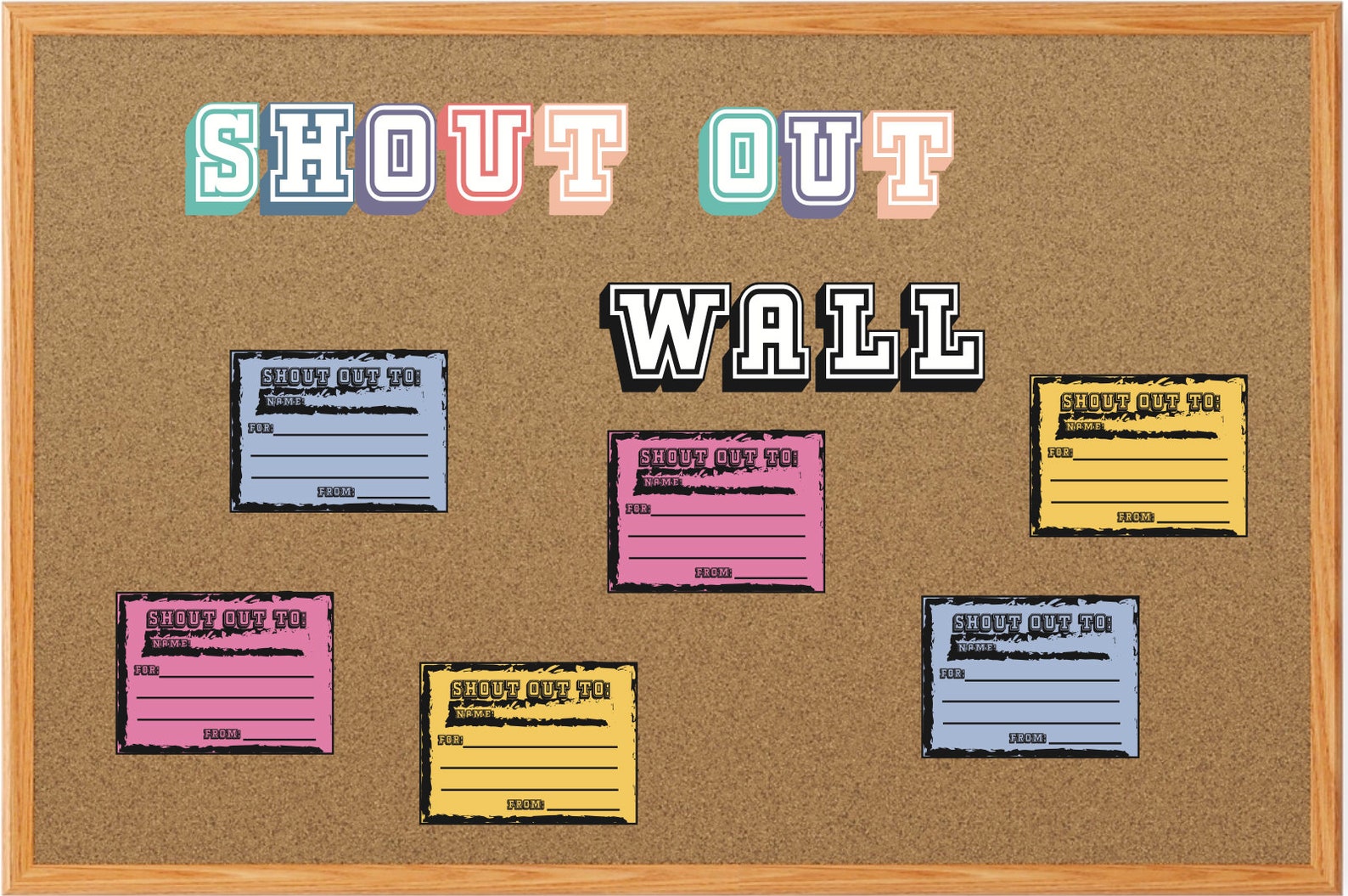 Staff Shout Out Wall Letters Digital Download - Etsy