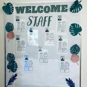 Welcome/get to Know New Staff Bulletin Board! Printable! - Etsy