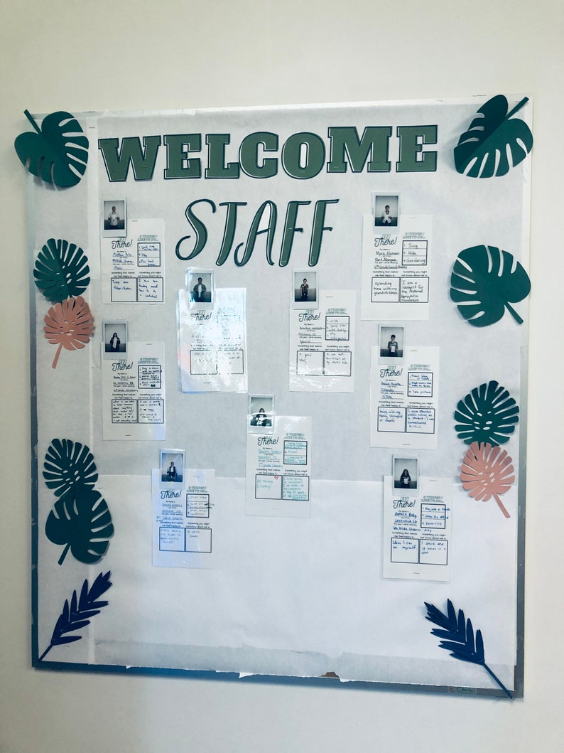 Welcome/get to Know New Staff Bulletin Board! Printable! - Etsy