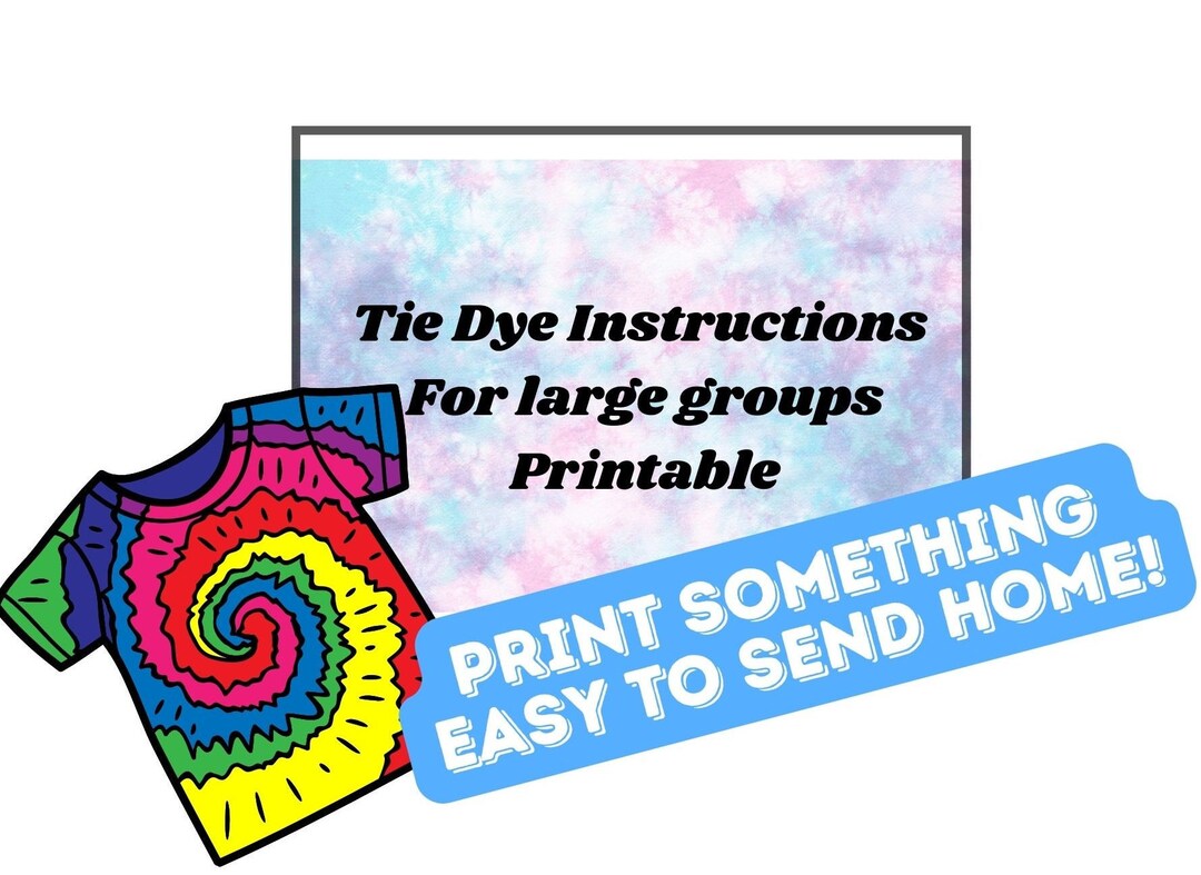 Tie Dye Washing Instructions for Large Groups! - Etsy