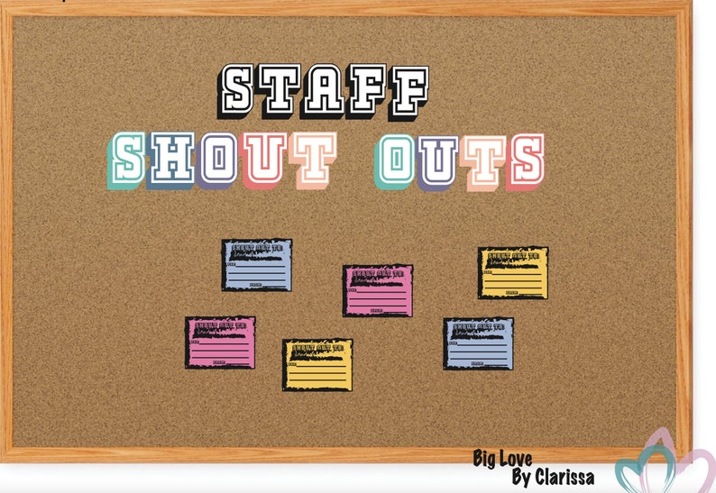 Staff Shout Out Wall Letters Digital Download - Etsy