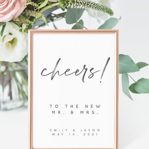 BUNDLE - Brush Script Modern Wedding Sign Collection ~ Editable ...