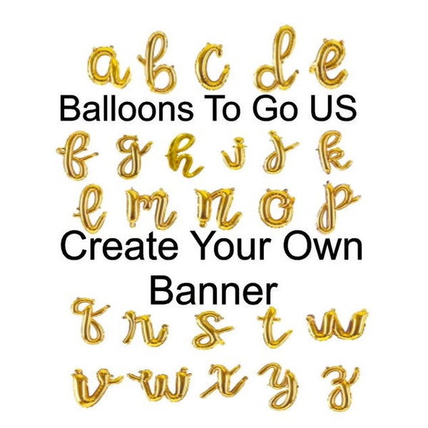 Customized Cursive Letter Balloons - Etsy