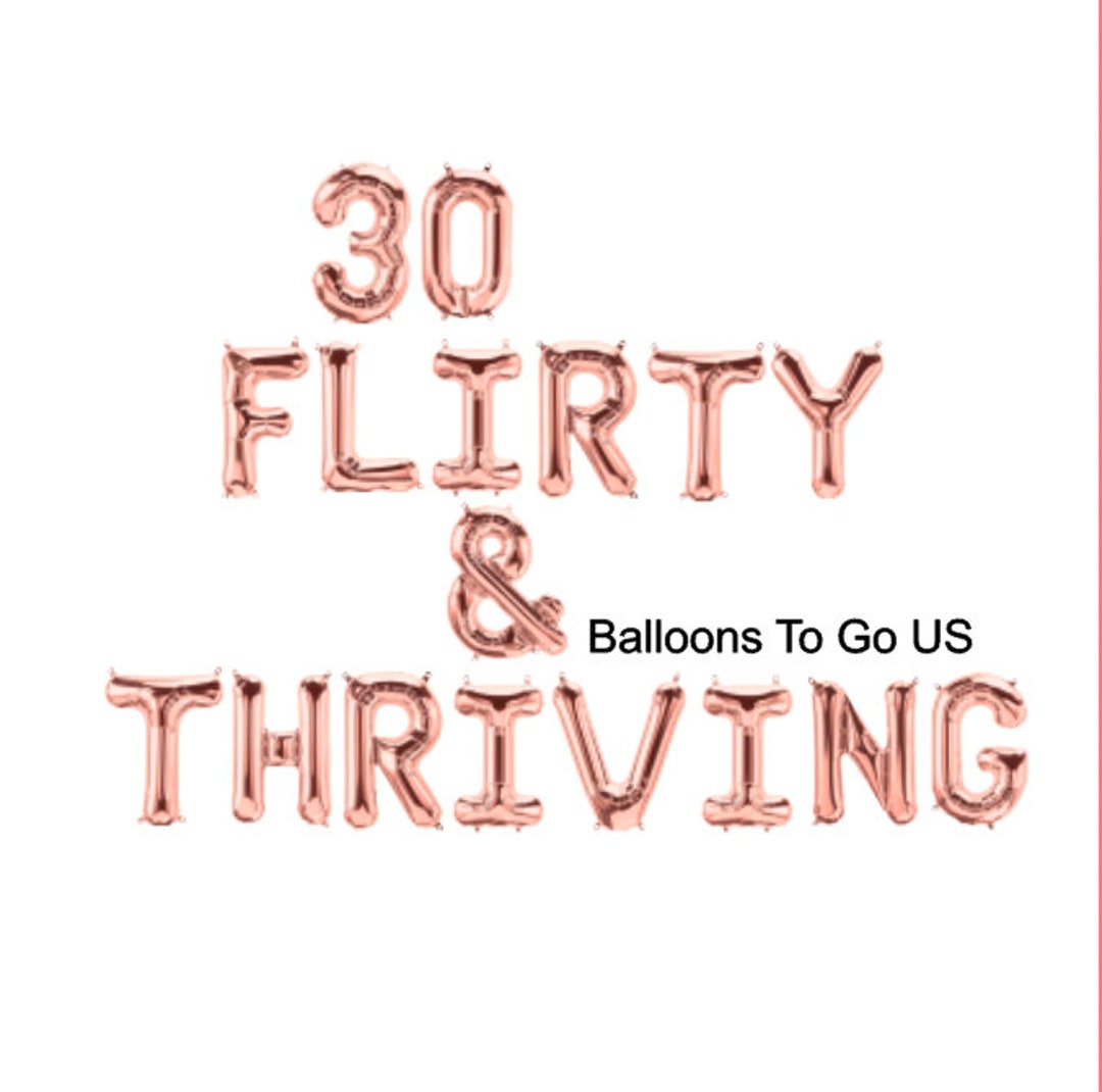 Decorations Banner-30 Flirty and Thriving Banner-dirty Thirty-hello 30 ...