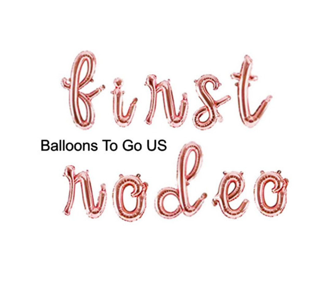 Script First Rodeo Balloons-cowboy Birthday - Etsy