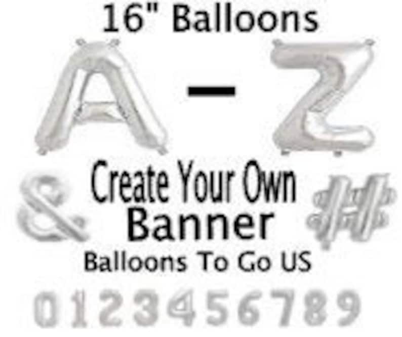 16 Inch Alphabet Foil letter SILVER balloons are perfect for | Etsy