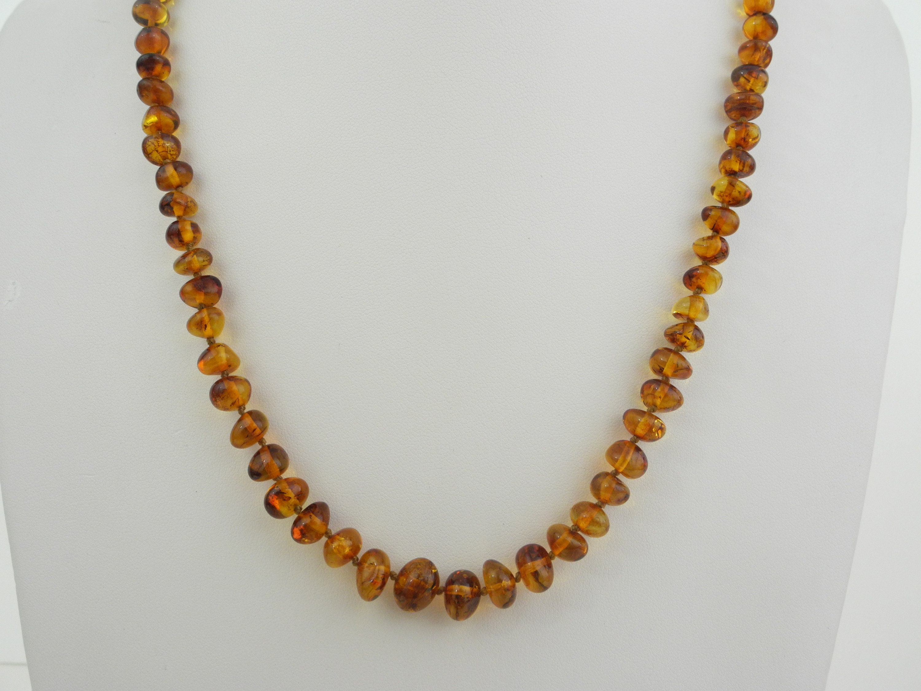 Genuine Baltic Amber Necklace Honey Polished 15 gm 7.5 mm | Etsy