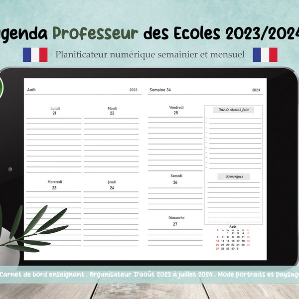 Agenda maîtresse 2023 2024 - Etsy France