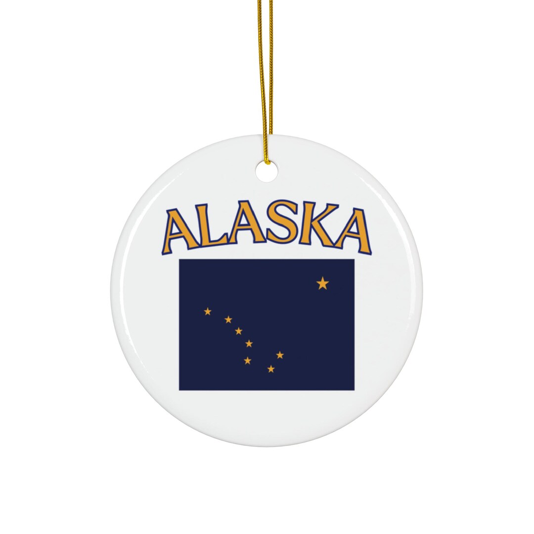 Alaska Flag Ornament, Alaskan Flag, Traveler Keepsake, Alaska Souvenir ...