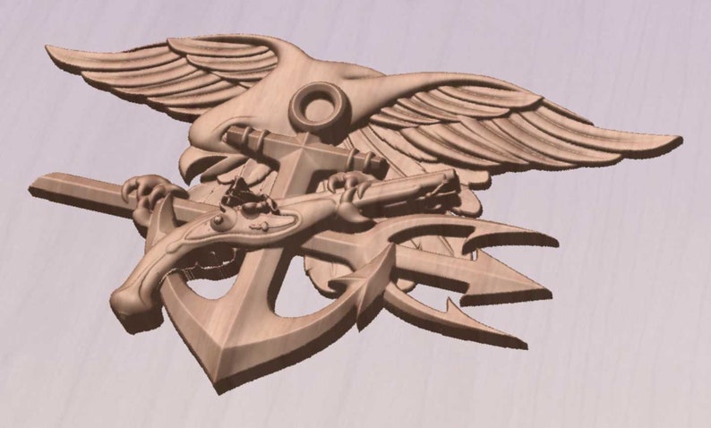 3D STL Model US Navy Seal Trident for CNC Routers & 3D - Etsy