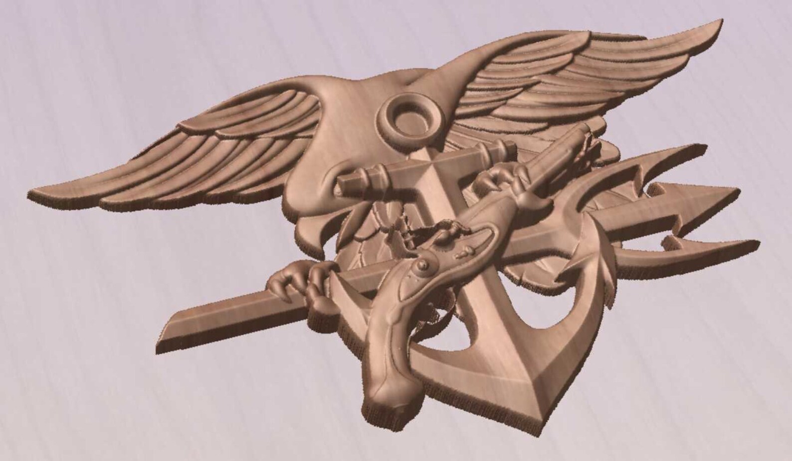 3D STL Model US Navy Seal Trident for CNC Routers & 3D - Etsy
