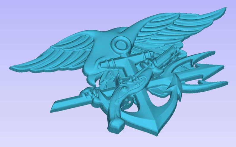 3D STL Model US Navy Seal Trident for CNC Routers & 3D | Etsy