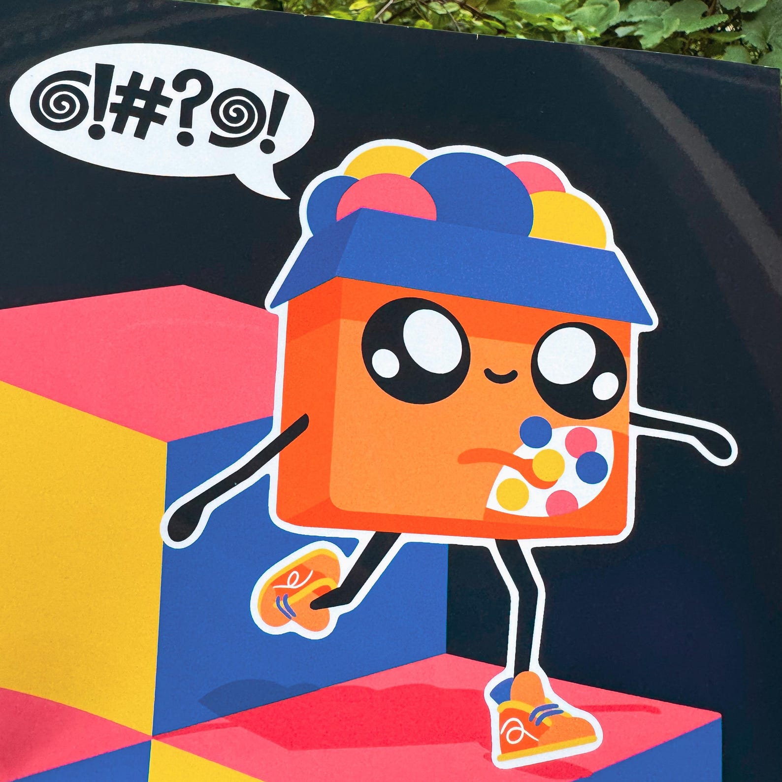 Qbert Inspired Art Print - 8x8 Inches - Hand-signed - Etsy