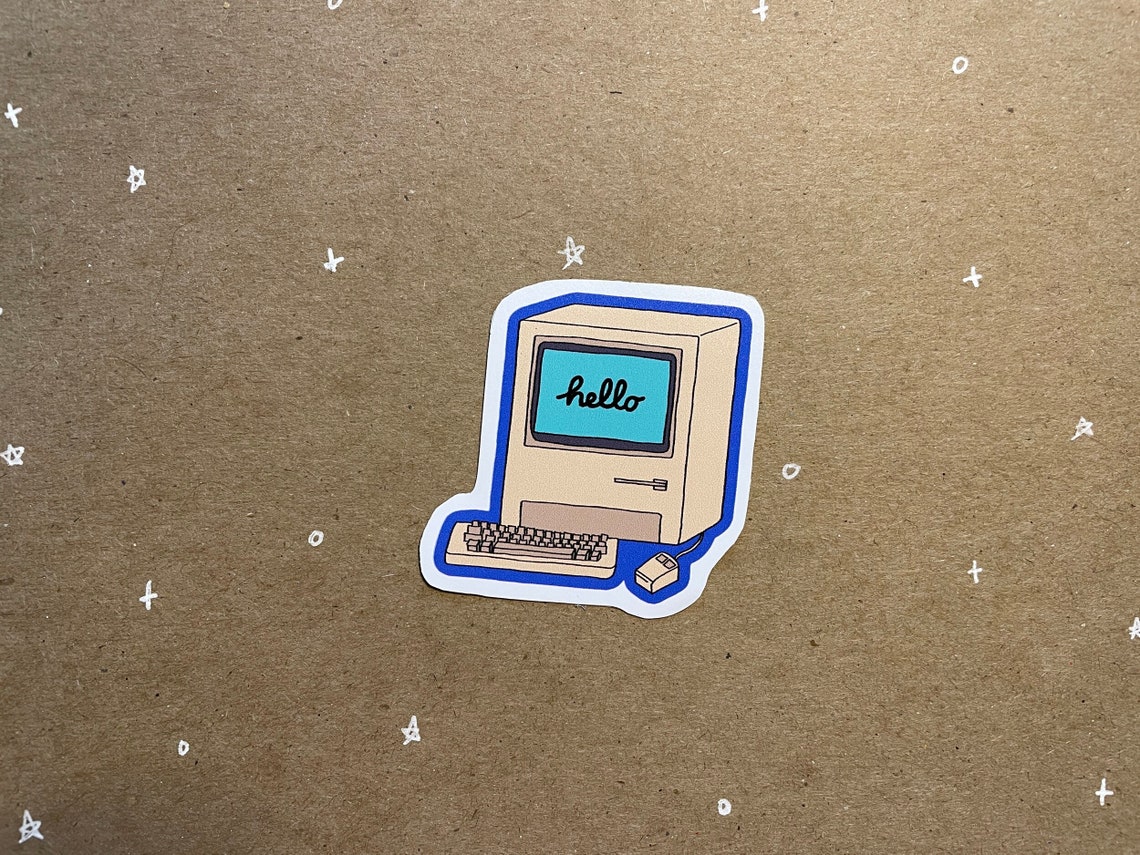 Sticker Set Vintage Tech Sticker Pack Cute Laptop | Etsy