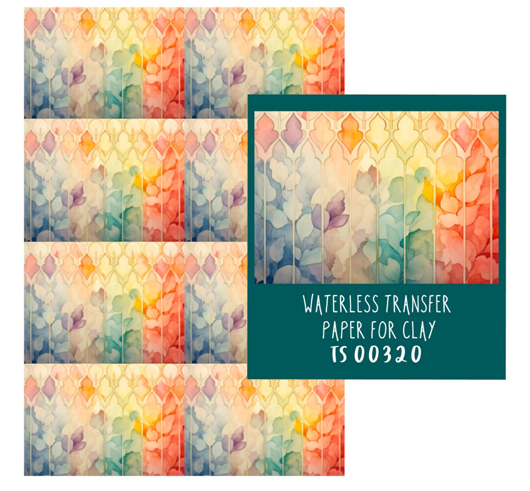 Stained Glass Effect Waterless Transfer Paper for Clay. - Etsy