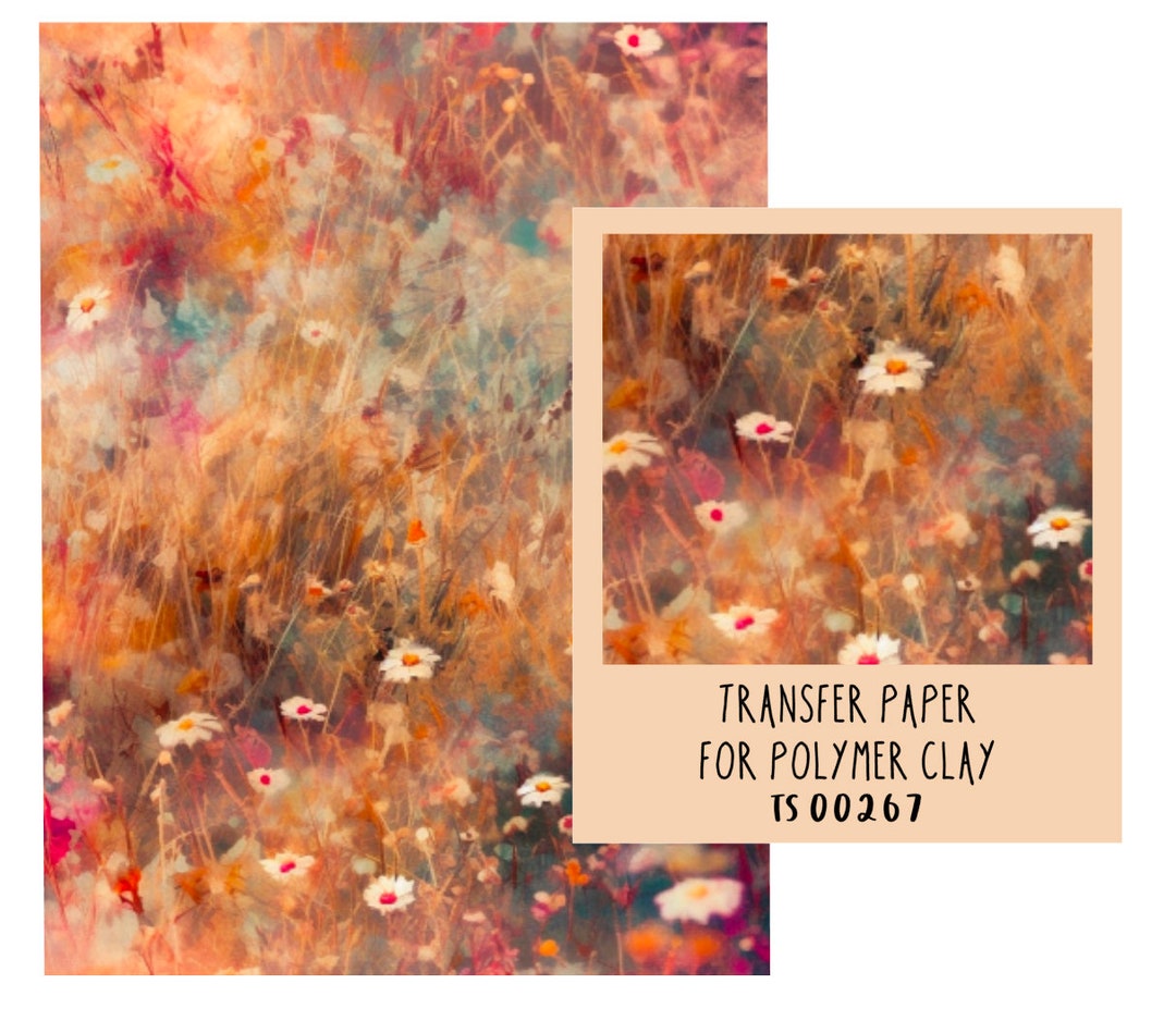 Wildflower Transfer Paper for Polymer Clay. TS00267 - Etsy