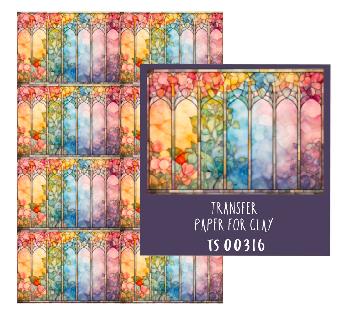 Stained Glass Effect Transfer Paper for Clay. TS00316 - Etsy