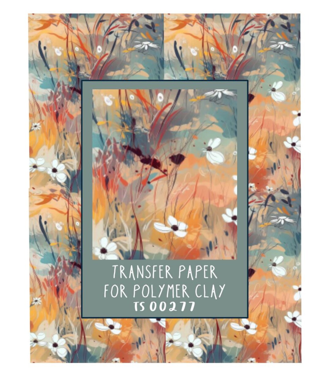 Wildflower Transfer Paper for Polymer Clay. TS00277 - Etsy