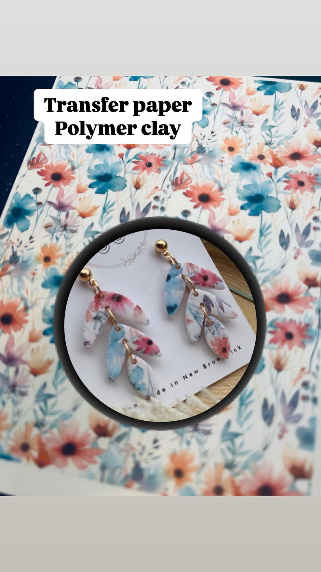 Floral Transfer Paper for Polymer Clay. TS00366 - Etsy