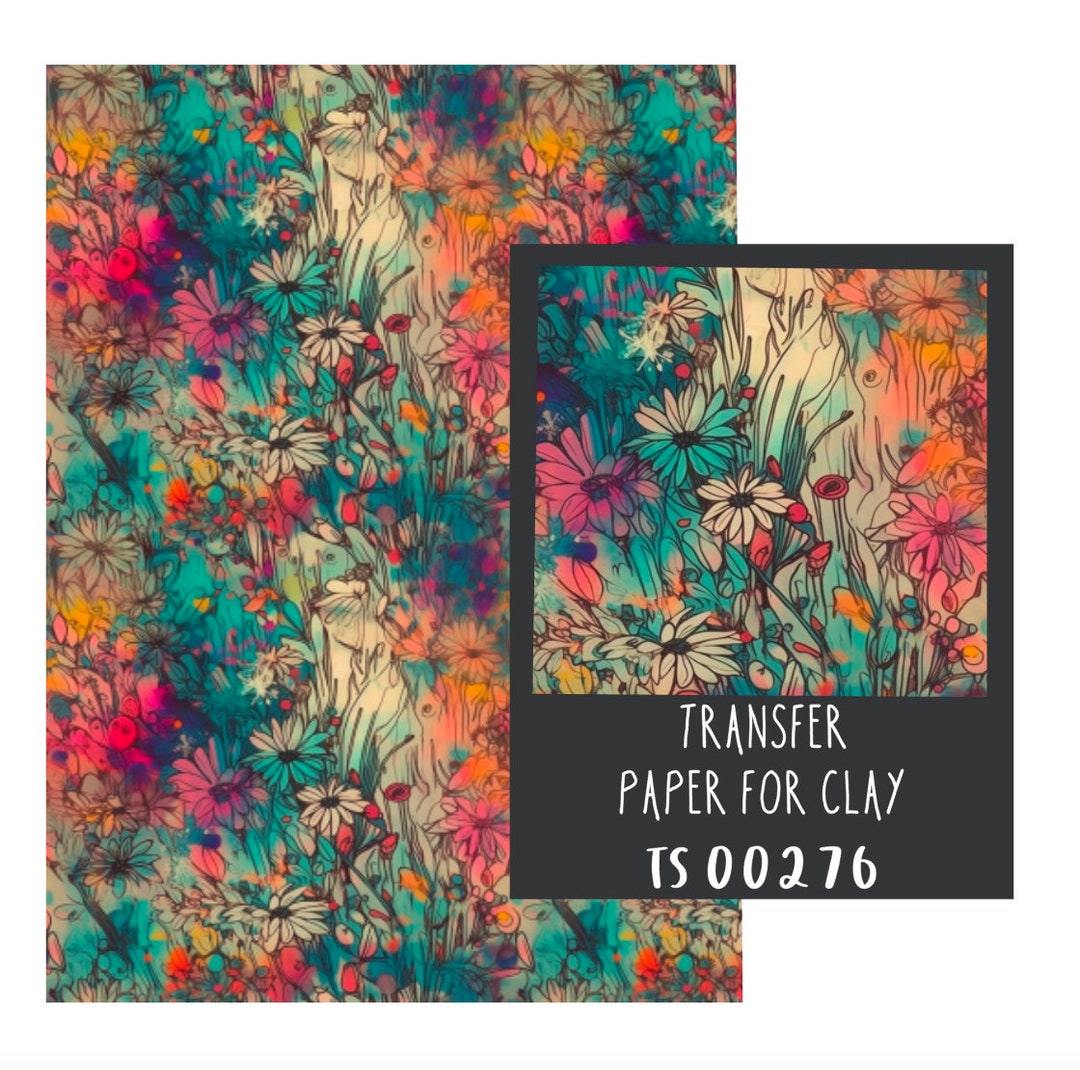 Wildflower Transfer Paper for Polymer Clay. TS00276 - Etsy
