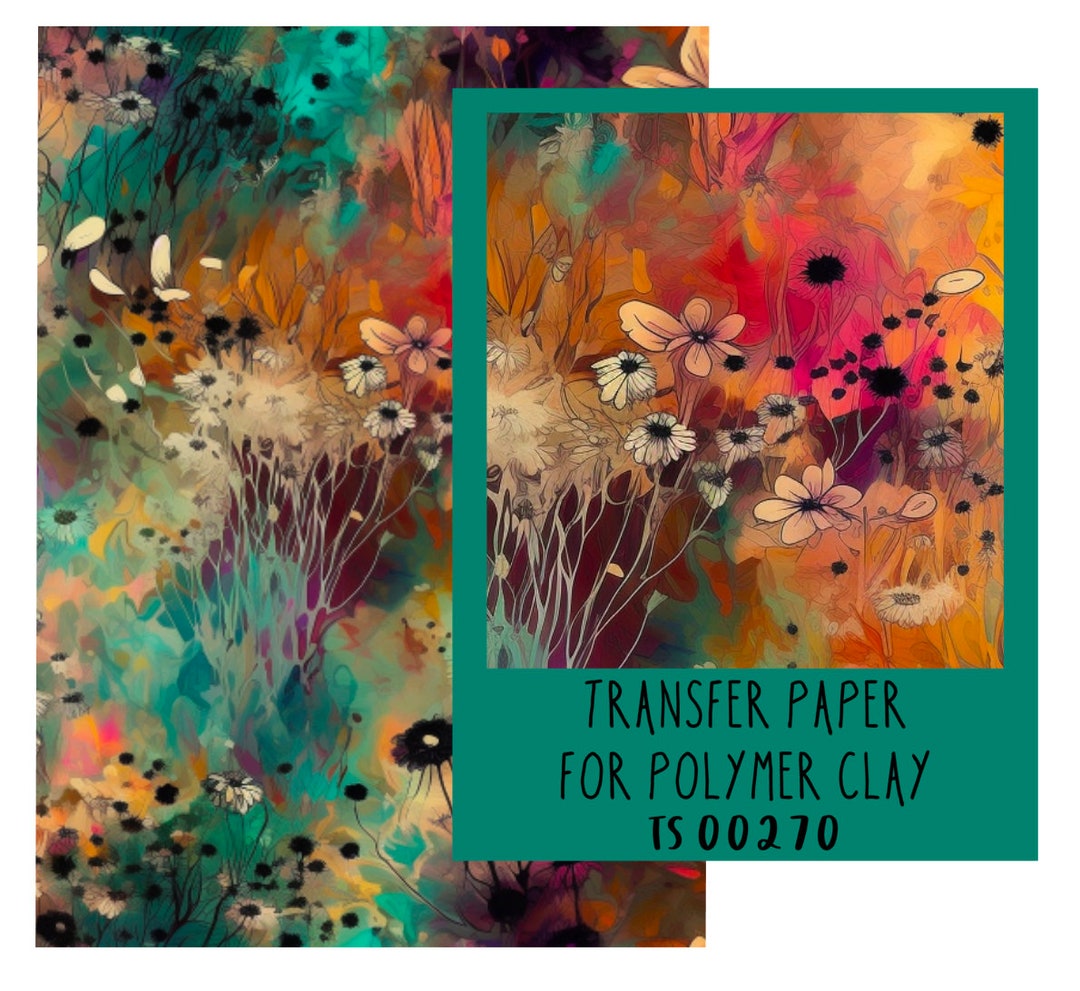Wildflower Transfer Paper for Polymer Clay. TS00270 - Etsy