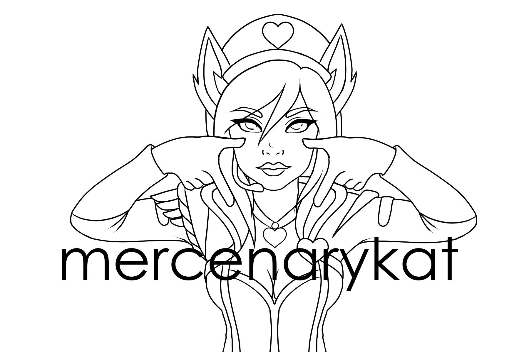 Popstar Ahri Coloring Page - Etsy