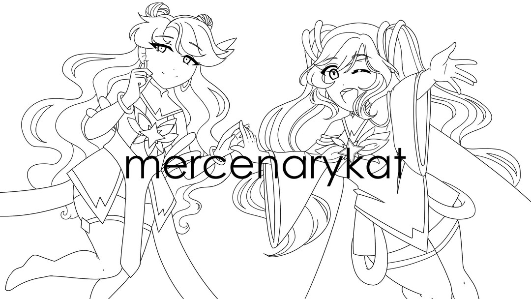 Star Guardian Irelia and Sona Coloring Page - Etsy