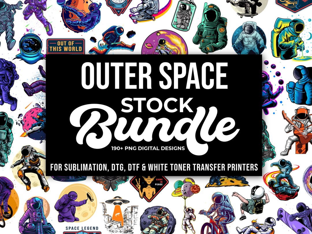 PNG Outer Space Nasa Design Bundle, for Sublimation, DTG, DTF, Transfer ...