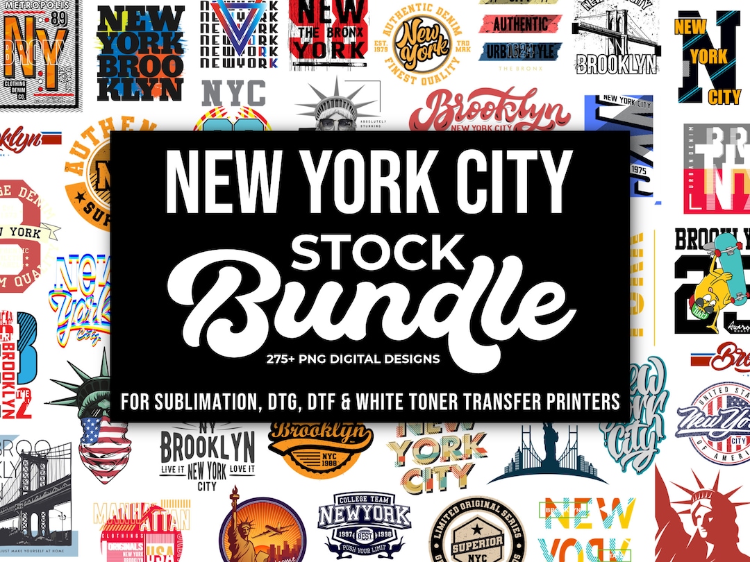 PNG New York City Stock Design Bundle, for Sublimation, DTG, DTF ...