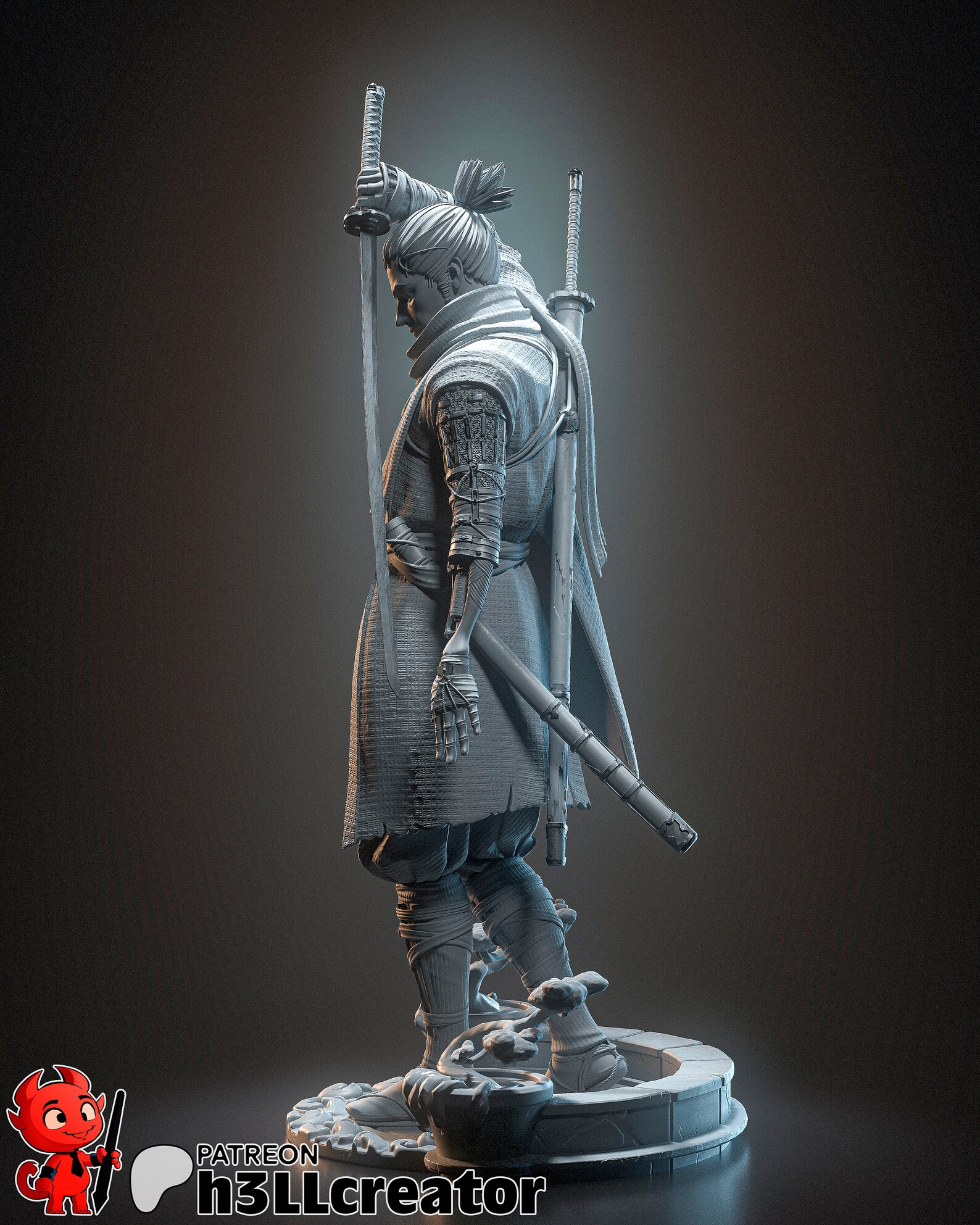 Sekiro Japanese Video Game Character Samurai Asian Artwork Fantasy Edo ...