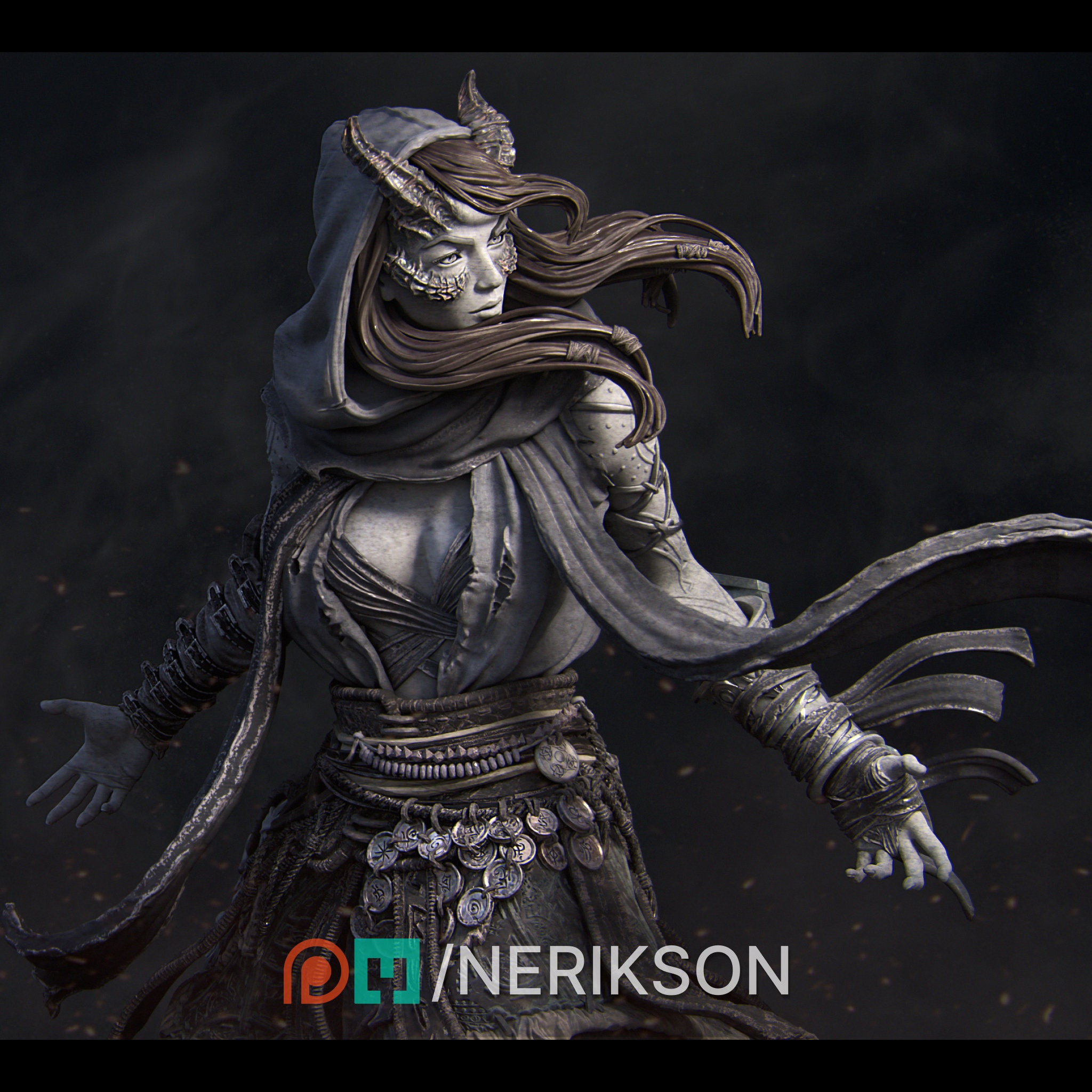 Tiefling Mage Beautiful Tiefling Druid Tiefling Wild Magic Large Model ...
