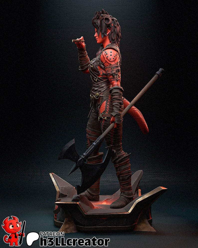 Karlach | Dnd | Bauldurs Gate 3 | Game | Model | Fantasy | Demon ...