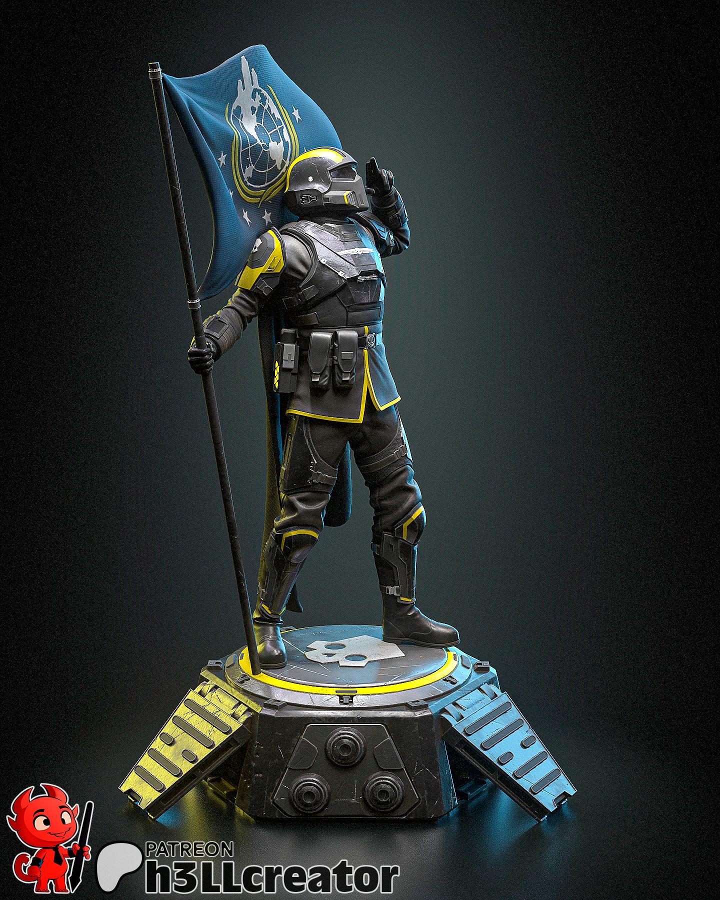 Sci-fi Vanguard Trooper Statue | 1/12 Scale Detailed Resin Soldier ...