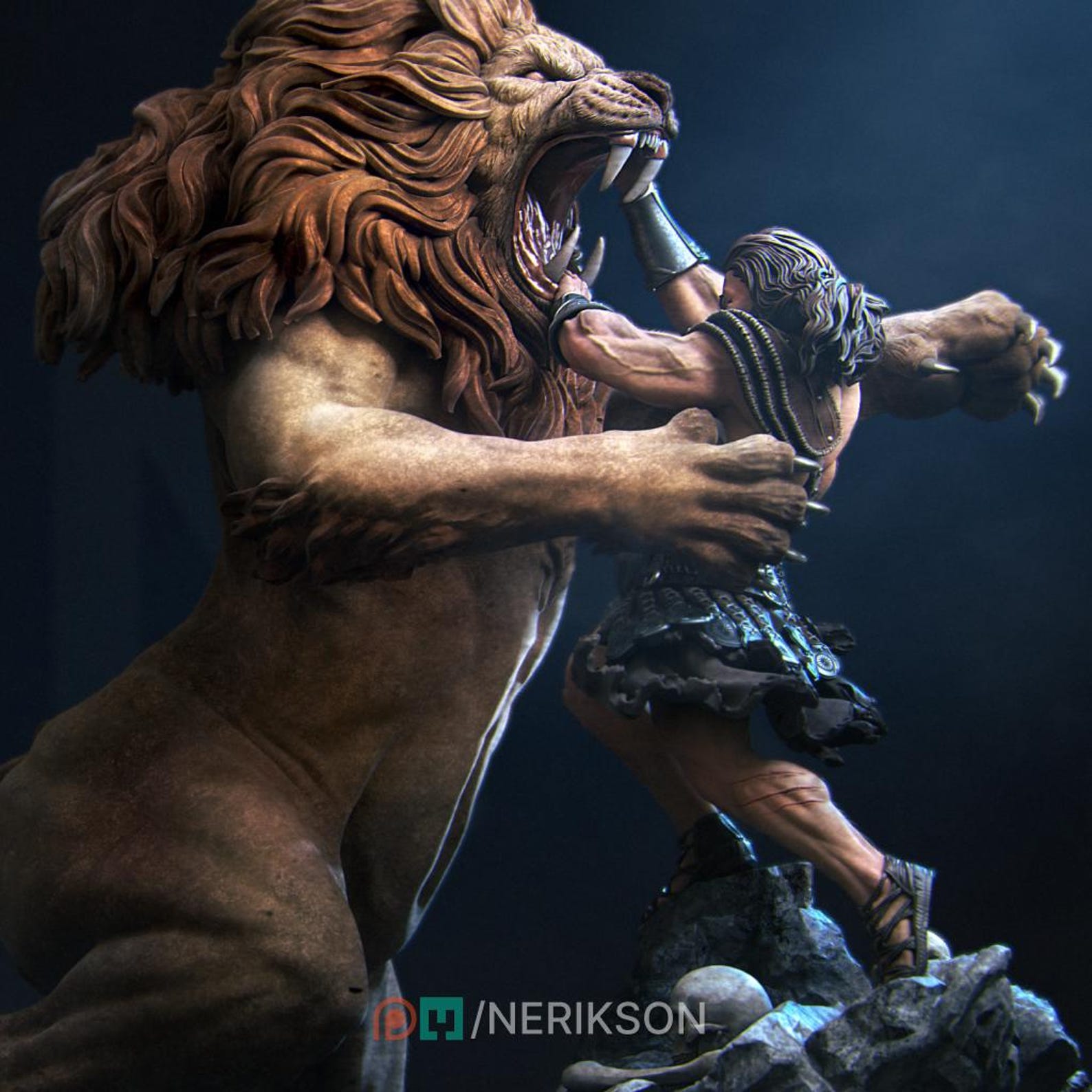 Heracles | Nemean Lion | Mythos | Mythical | Greek | Demigod | Greek Pantheon | Greek Gods ...