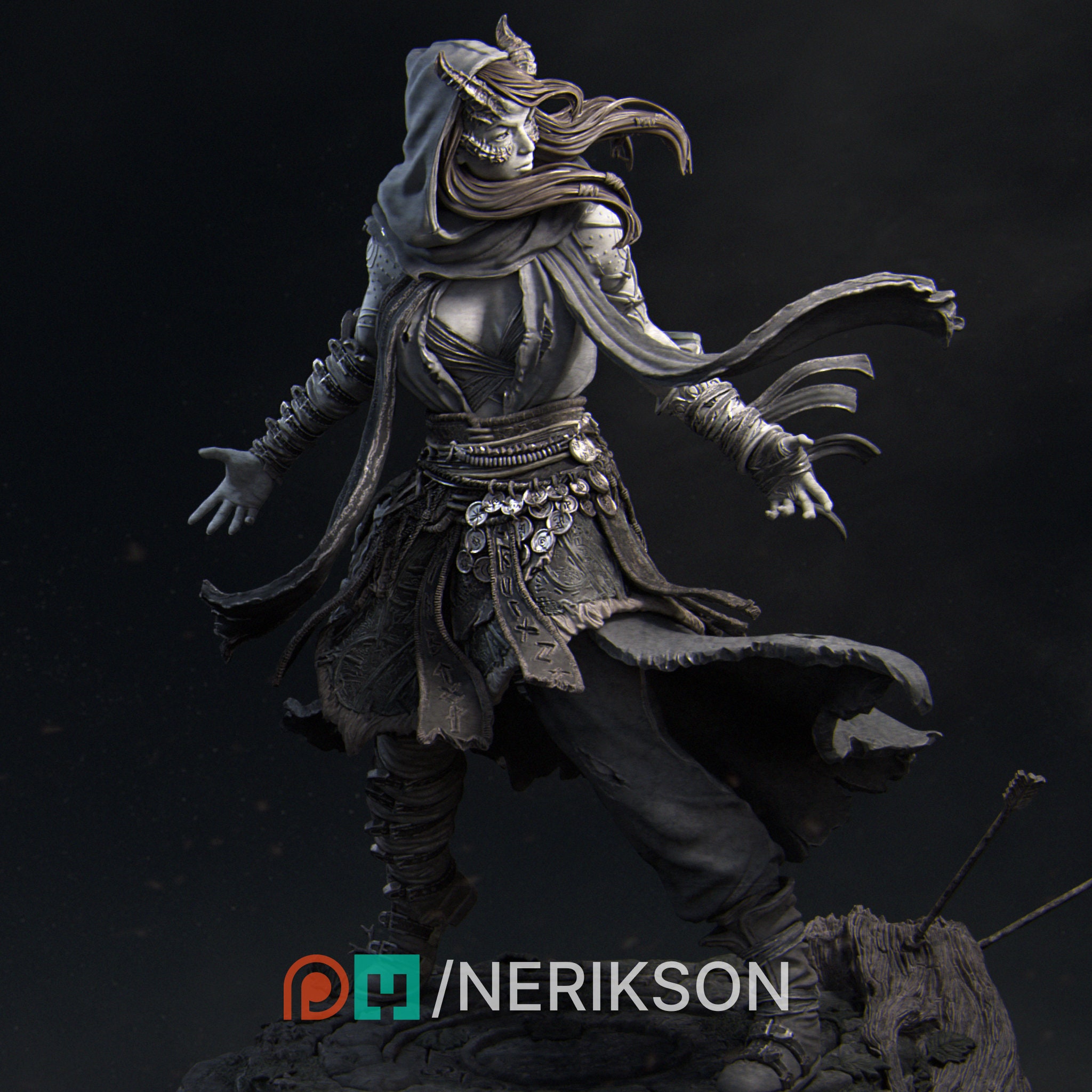 Tiefling Mage Beautiful Tiefling Druid Tiefling Wild Magic Large Model ...